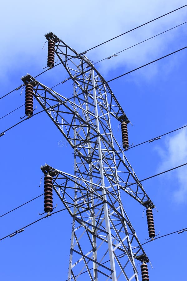 Pylon in the sky. stock image. Image of electricity, lines - 38448767