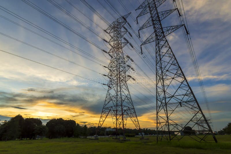 Pylon tower stock photo. Image of blue, cloud, life, industrial - 44206016