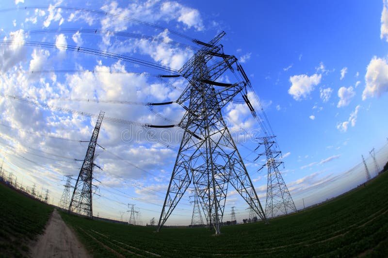 Pylon stock image. Image of powerline, tall, cloud, energy - 175721857