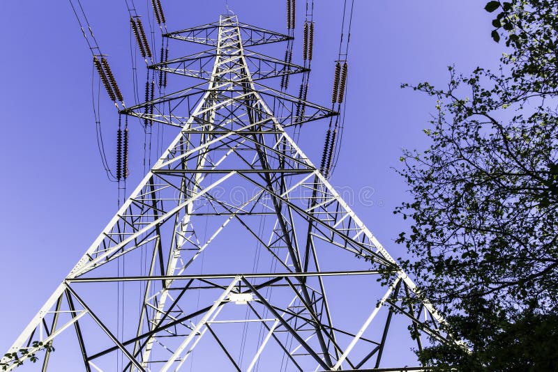 Pylon stock image. Image of view, tower, wires, transmission - 54027309