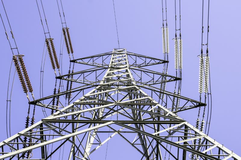 Pylon stock image. Image of view, tower, wires, transmission - 54027309