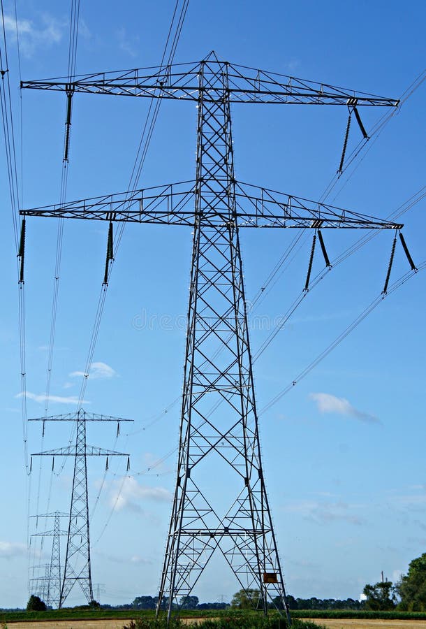 Pylons stock image. Image of clouds, central, nutrition - 43533315