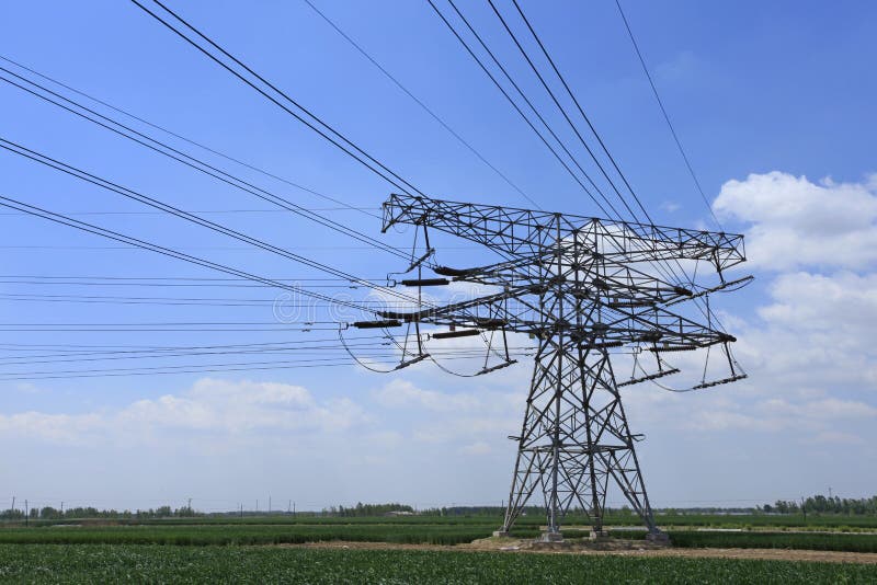 Pylons stock image. Image of circuit, engineering, electrician - 45458617