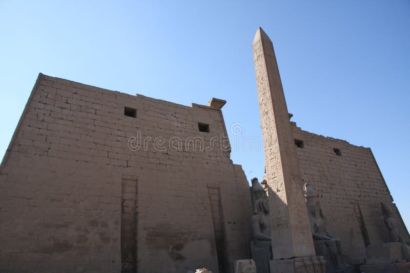 Pylons Temple of Luxor Egypt Stock Photo - Image of granite ...