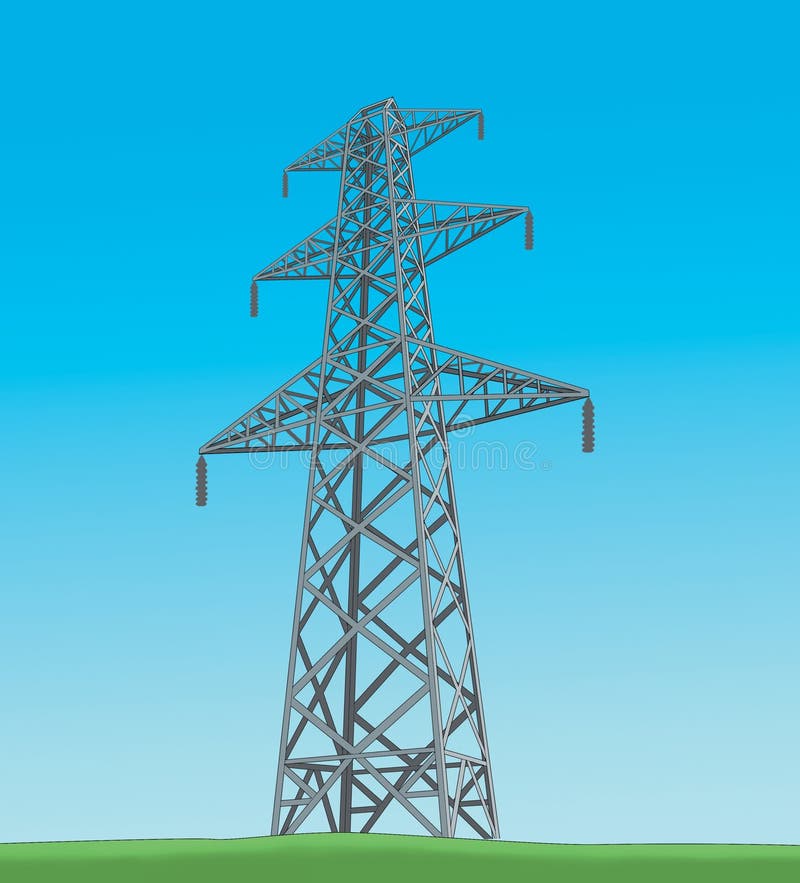 Pyloon stock illustratie. Illustration of energie, pylonen - 71280793