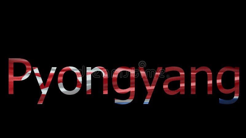 Pyongyang Name on Transparent Background. Waving Flag Stock Footage ...