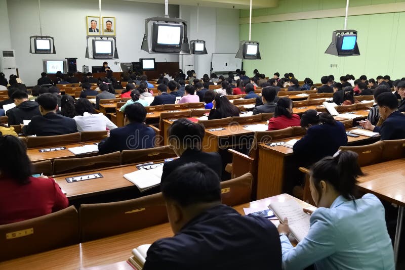 Pyongyang, North Korea. Students Editorial Photo - Image of table ...