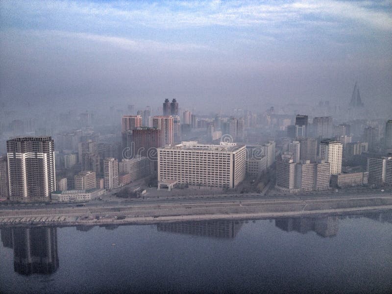 Pyongyang Skyline in the Morning Light Stock Image - Image of morning ...