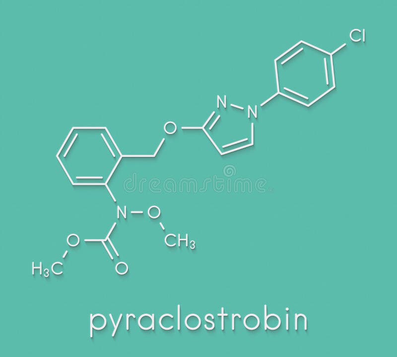 Pyraclostrobin Fungicide Molecule. Skeletal Formula Stock Vector ...