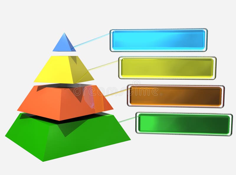 A 4 Level Pyramid - a 3d Image Stock Illustration - Illustration of ...