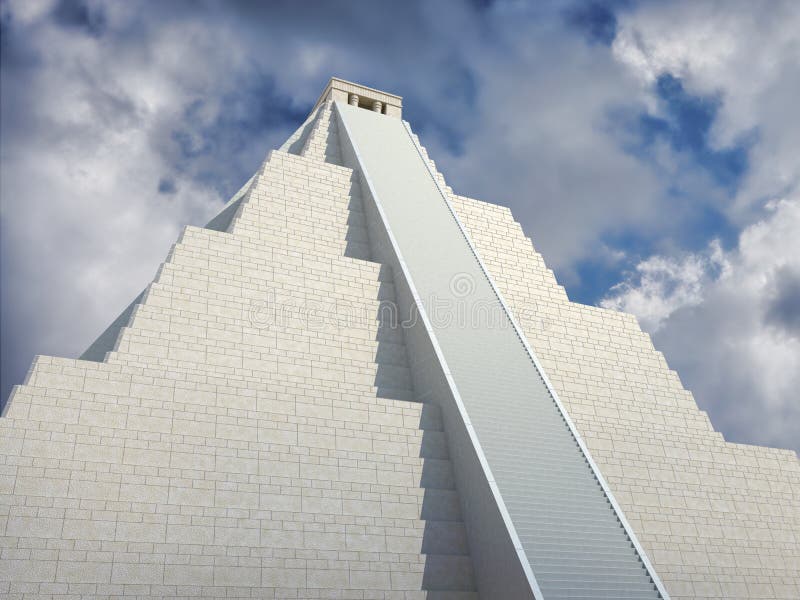 Pyramid stock illustration. Illustration of mayan, staircase - 23468078
