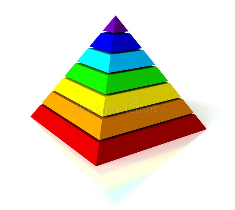 Abstract Pyramid from Plastic Building Blocks Stock Illustration ...