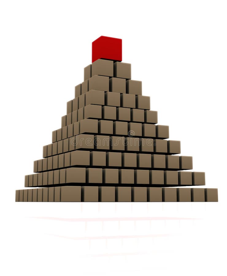 Pyramid stock illustration. Illustration of order, individuality - 4240035