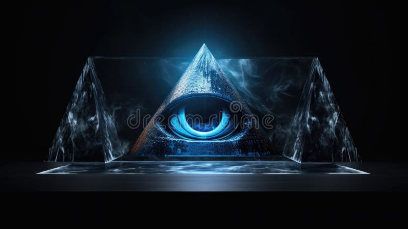 A Pyramid with an All Seeing Eye Inside of it. Mystical Pyramid is ...