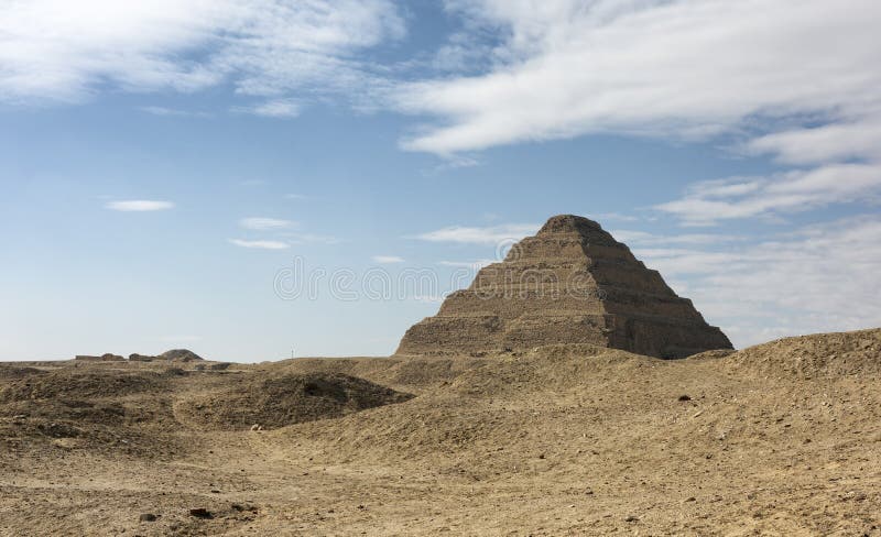 Pyramid of Ancient Egyptian Pharaoh Djoser in Saqqara, Egypt Stock ...