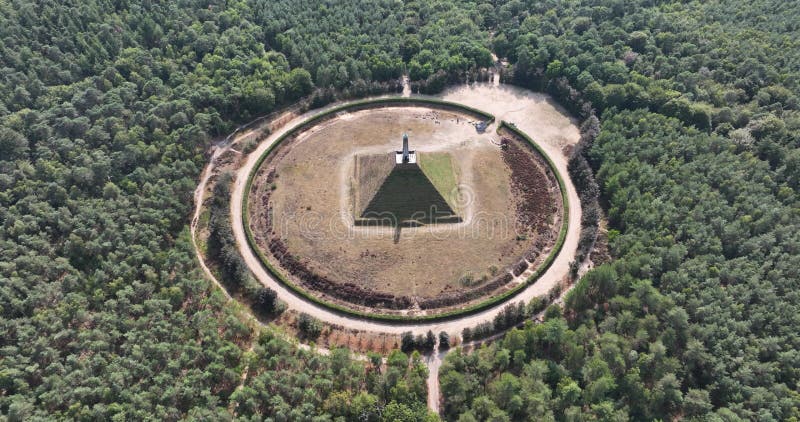 The Pyramid of Austerlitz Monument Consisting of a Grass Clad Pyramid ...