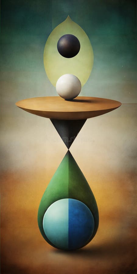 Pyramid of Balls and Pebbles. Balance and Balance Stock Illustration ...
