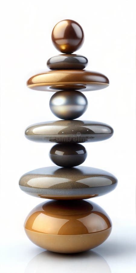 Pyramid of Balls and Pebbles. Balance and Balance Stock Illustration ...