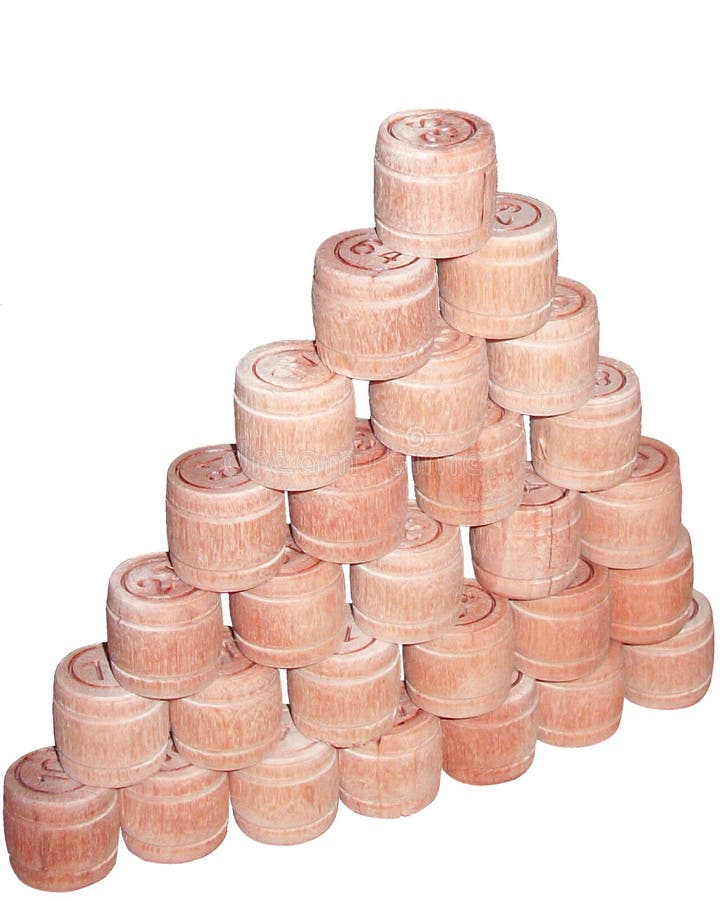 A Pyramid of Barrels of Lotto Stock Image - Image of figure, game ...