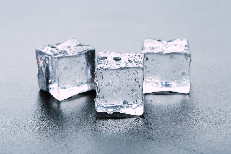 Pyramid of Beautiful Thawed Ice Cubes with Drops of Water Stock Photo ...