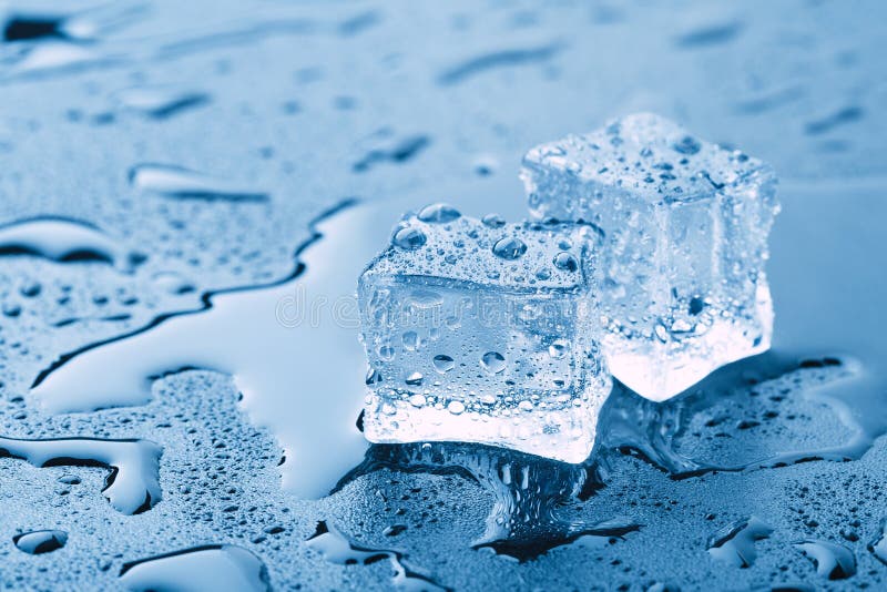 Pyramid of Beautiful Thawed Ice Cubes with Drops of Water Stock Image ...