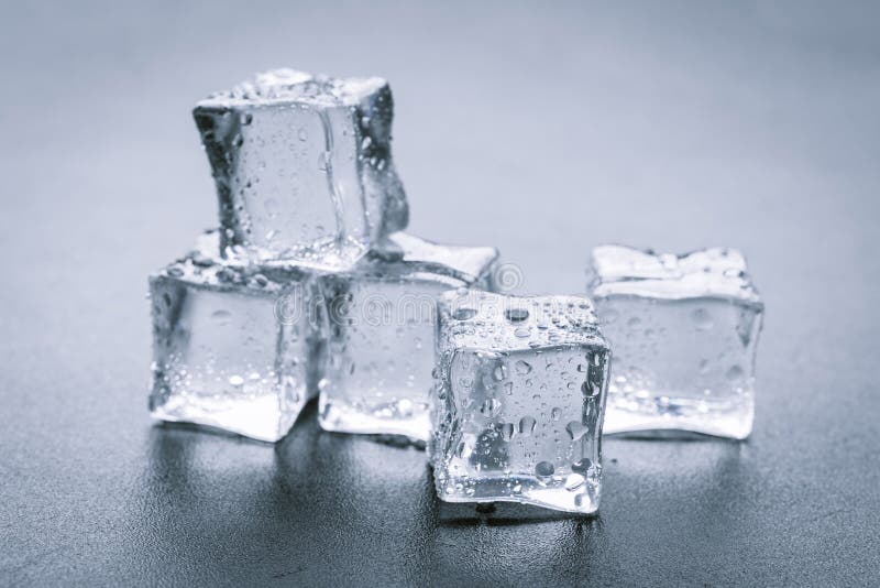 Pyramid of Beautiful Thawed Ice Cubes with Drops of Water Stock Image ...