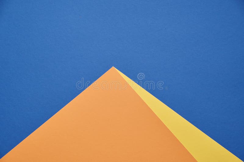 Pyramid on a Blue Background. Minimalism, Abstraction Stock Photo ...