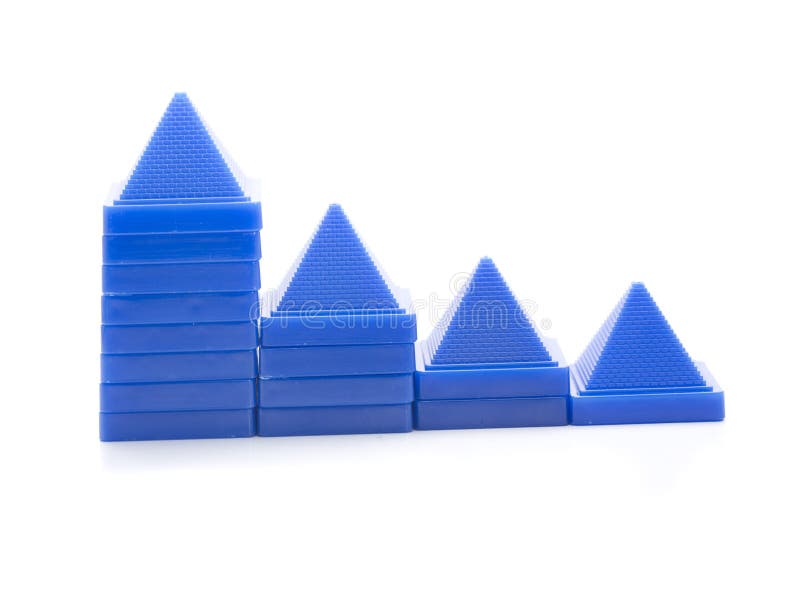 A pyramid blue line stock photo. Image of pieces, objects - 176072794