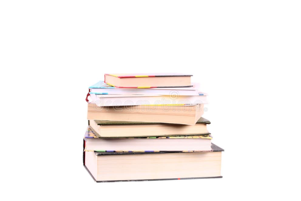 Pyramid of books stock image. Image of pack, isolated - 7572259