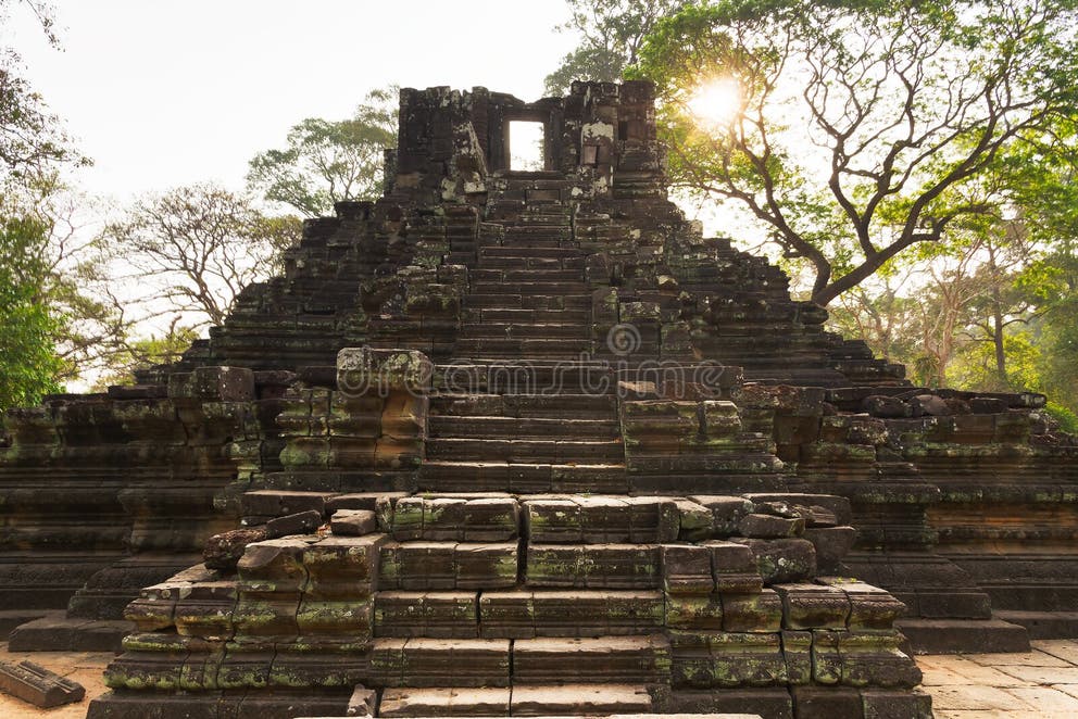 Pyramid in Cambodia stock photo. Image of civilization - 95805346