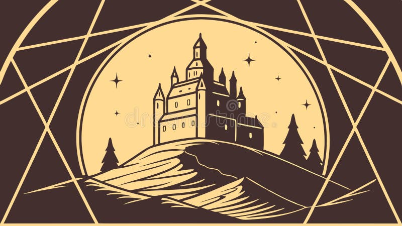 Pyramid Castle: Geometric Architectural Marvel, Vector Design ...