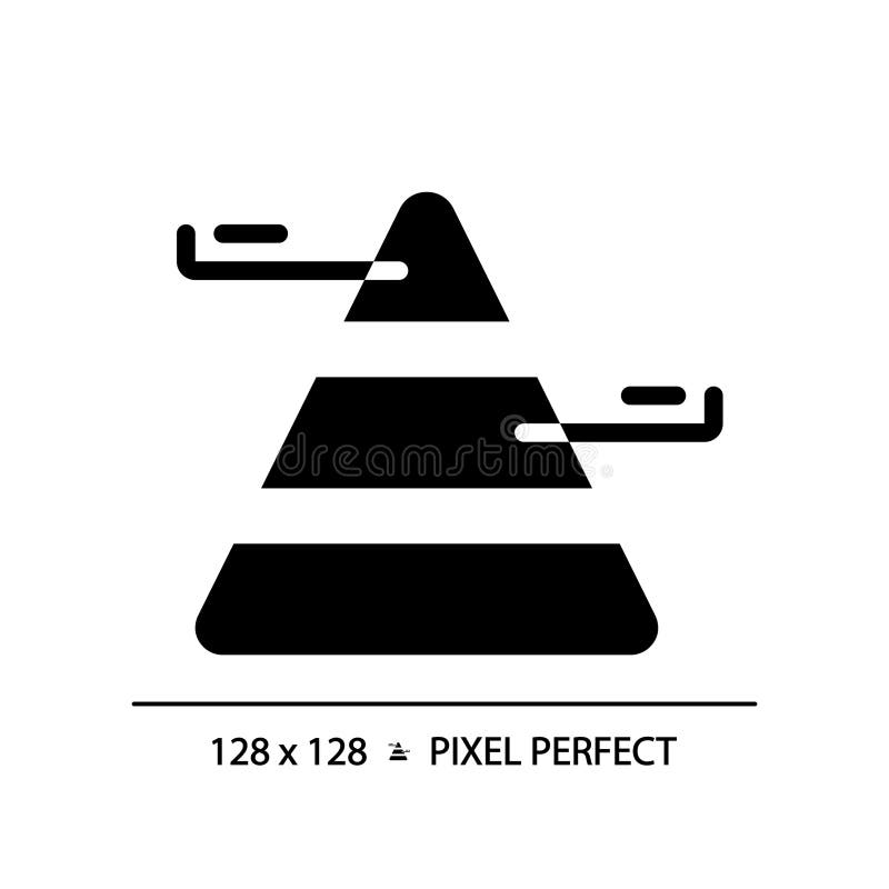 Pyramid Chart Black Glyph Icon Stock Vector - Illustration of vector ...