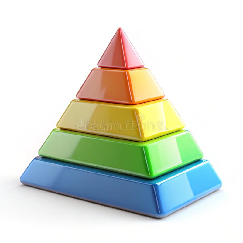 Pyramid Chart 3D Icon Illustration Stock Illustration - Illustration of ...