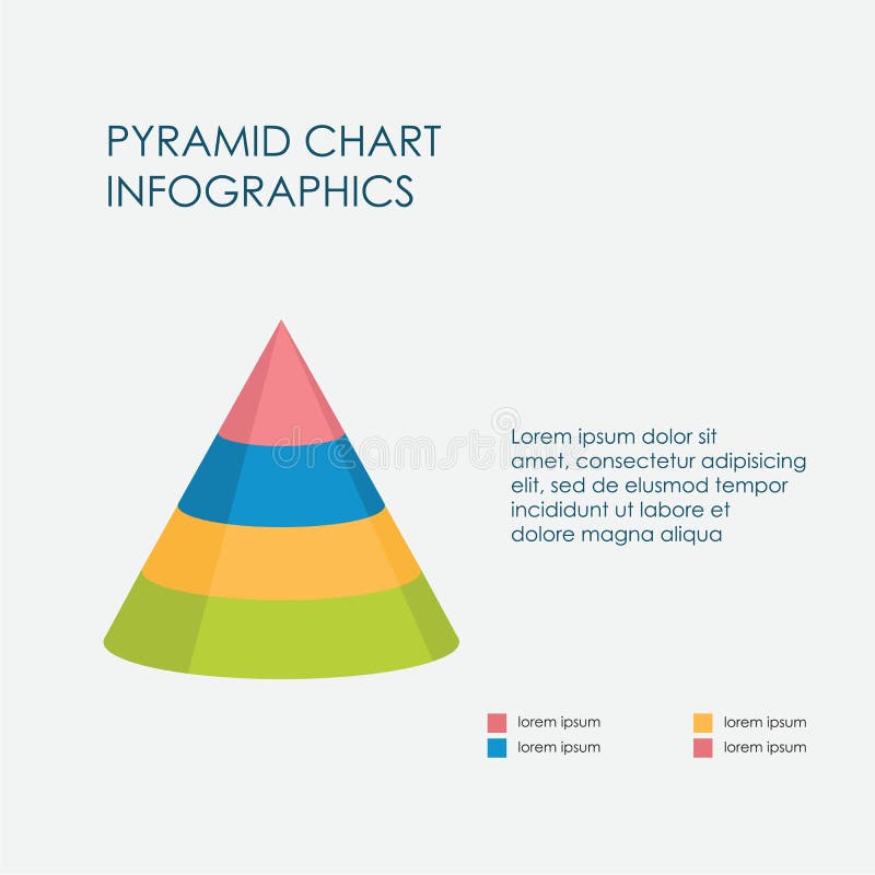 Pyramid Chart 3D Infographics Elements Vector Set, Flat Design, Full ...