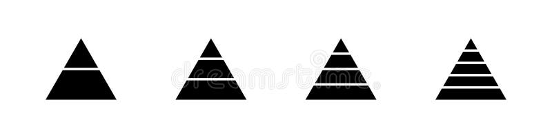 Pyramid Chart Icon. Pyramid Diagram Template Symbols or Logo. Chart ...