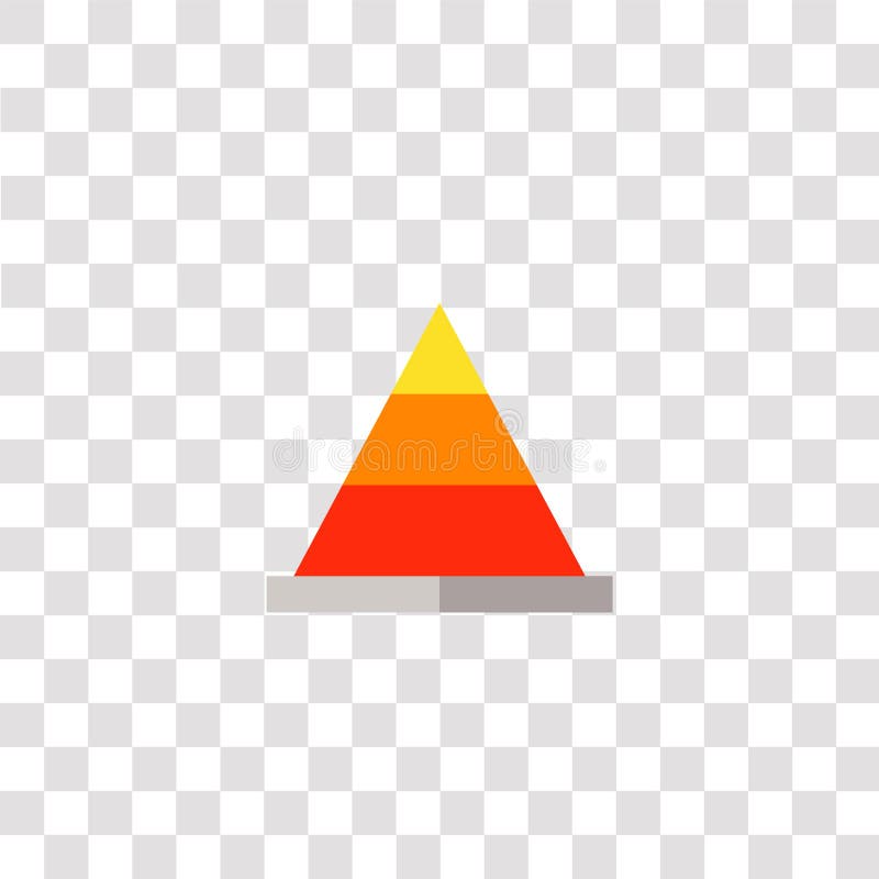 Pyramid Chart Icon Sign And Symbol. Pyramid Chart Color Icon For ...