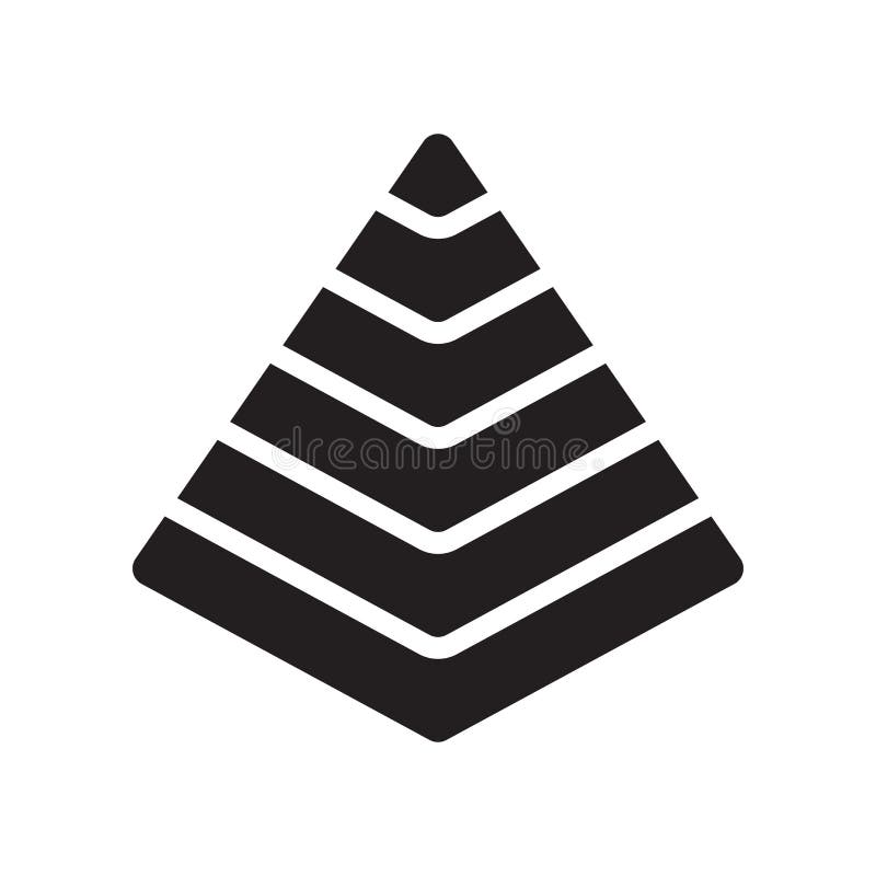 Pyramid Icon Vector Sign and Symbol Isolated on White Background Stock ...