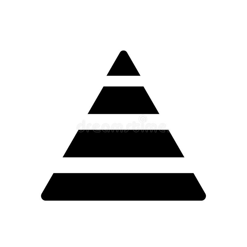 Pyramid Icon Vector Sign And Symbol Isolated On White Background Stock ...