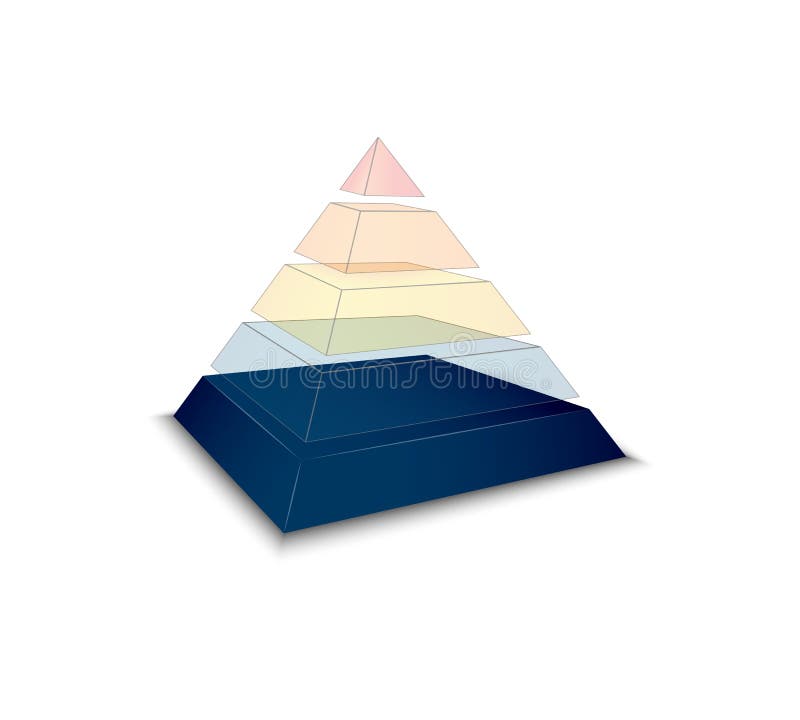 Pyramid Chart for Infographics Stock Vector - Illustration of ...