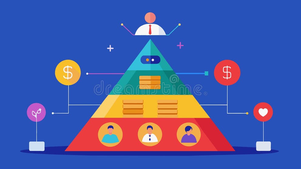 A Pyramid Chart Showcases the Breakdown of a Users Assets Liabilities ...