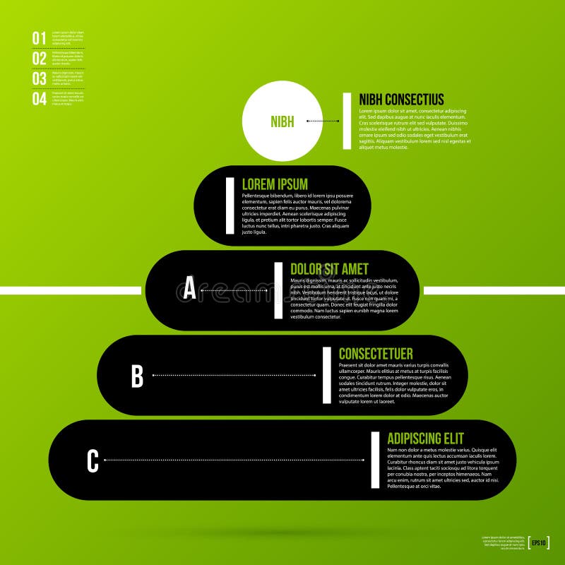 Layered Pyramid Chart Diagram in Flat Style Stock Vector - Illustration ...