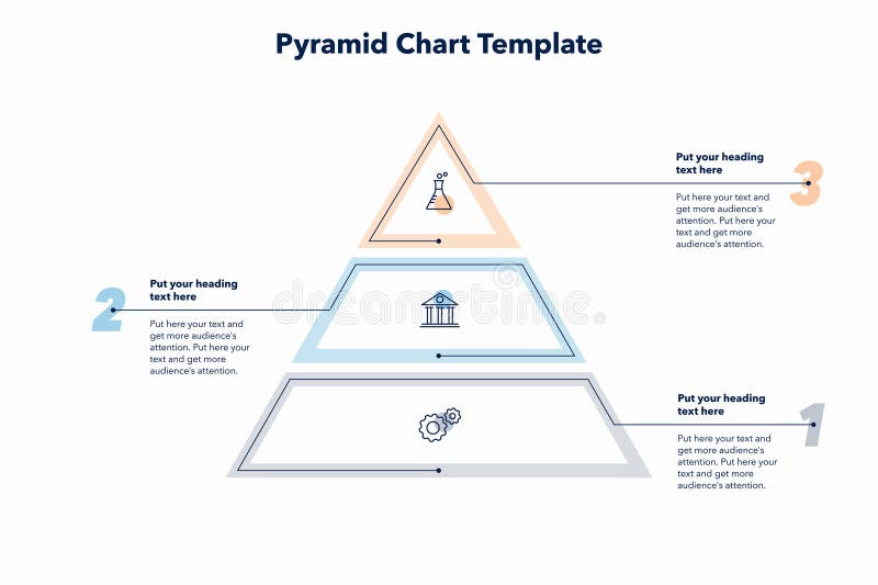 Pyramid Chart Template with Three Colorful Steps Stock Vector ... Pyramid Chart Template with Three Colorful Steps Stock Vector ...