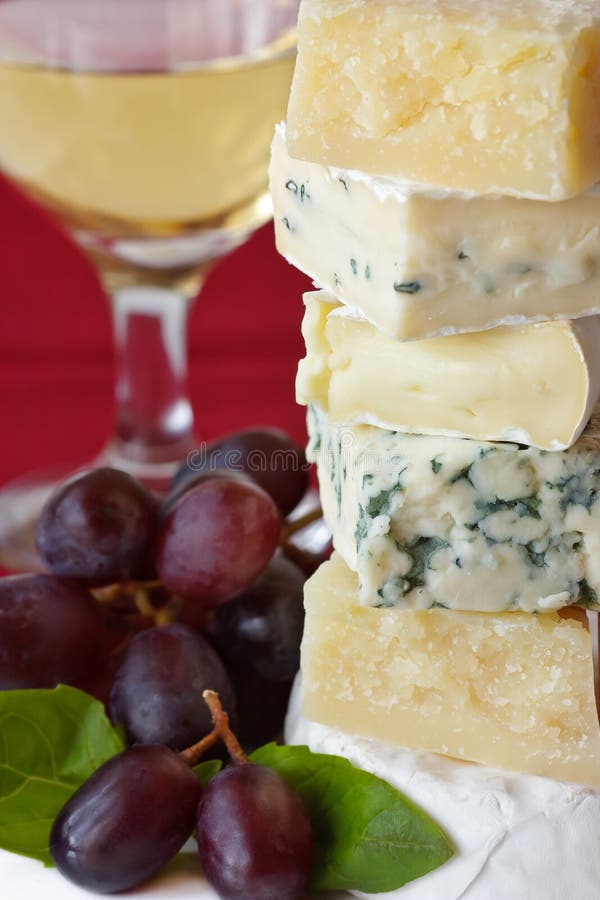 Pyramid of cheese. stock photo. Image of parmesan, grapes - 18941368