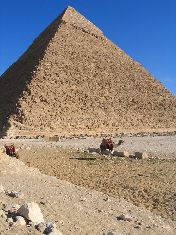 Pyramid of Chefren stock image. Image of great, egypt, afternoon - 288343