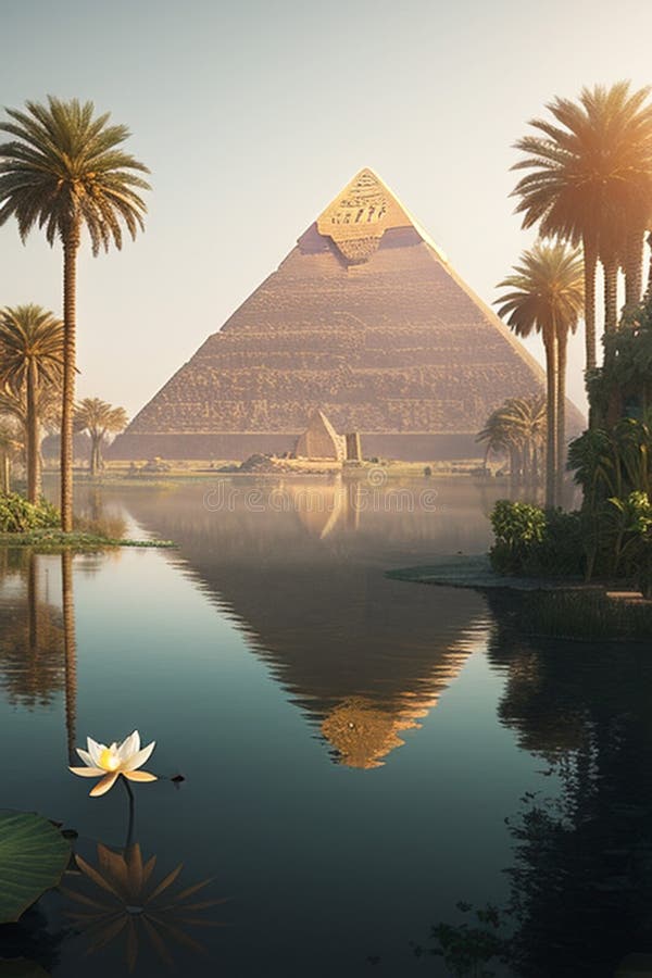 Pyramid of Cheops stock illustration. Illustration of evening - 275295927