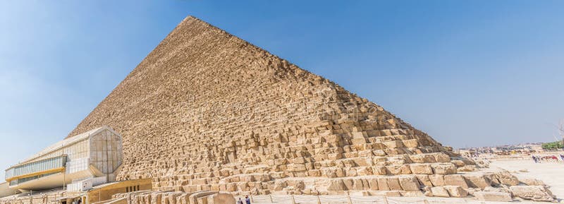 The Pyramid of Cheops in Sahara Desert Stock Photo - Image of khufu ...