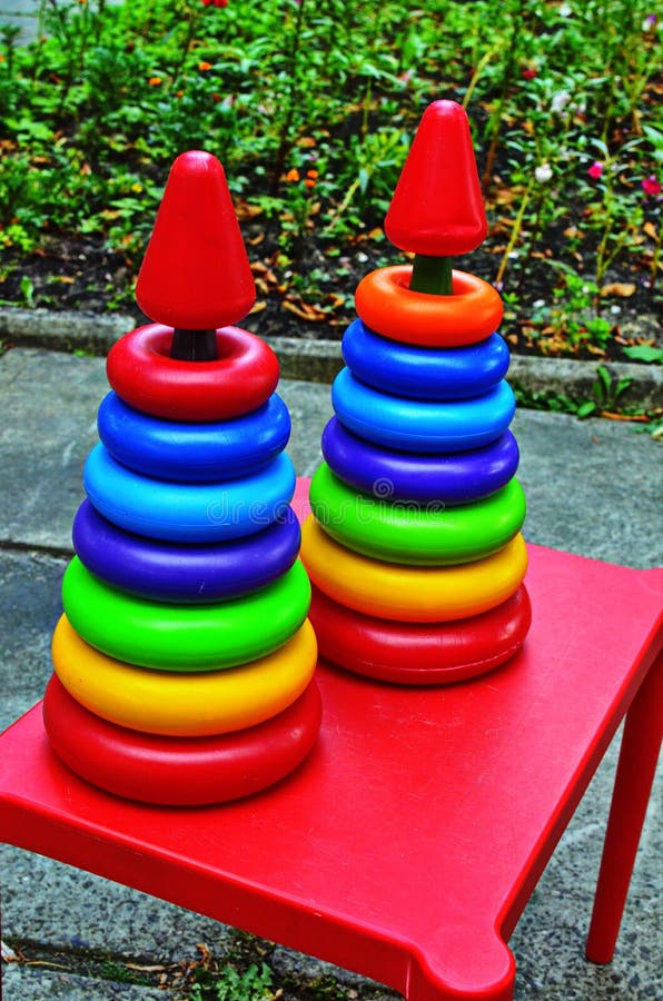 Pyramid Children`s Toy .children`s Pyramid Stock Image - Image of ...