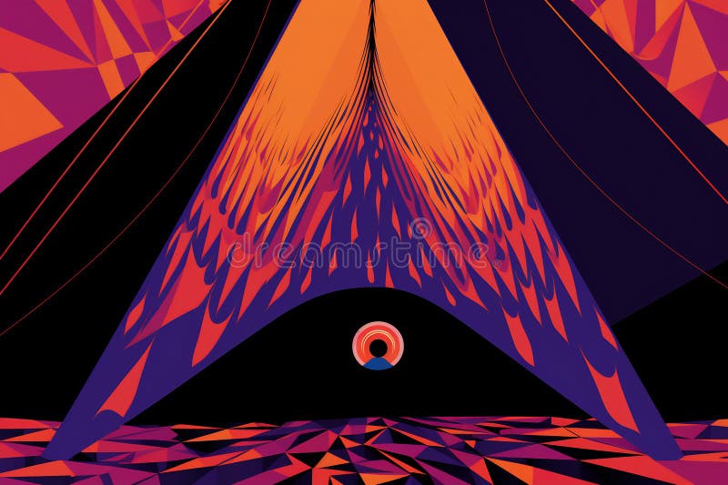 Pyramid with Circle in Center Poster Stock Photo - Image of pyramid ...