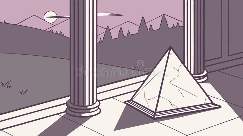 Pyramid in Classical Architectural Setting, Vector Design Generative AI ...
