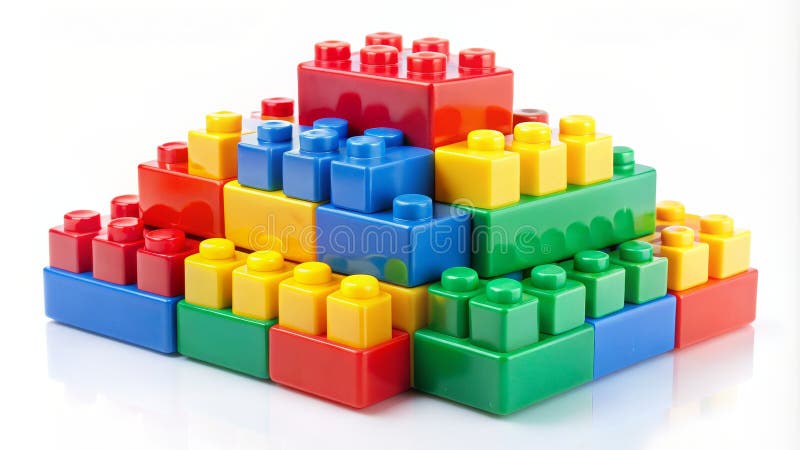 A Pyramid of Colorful Building Blocks Symbolizing Construction ...